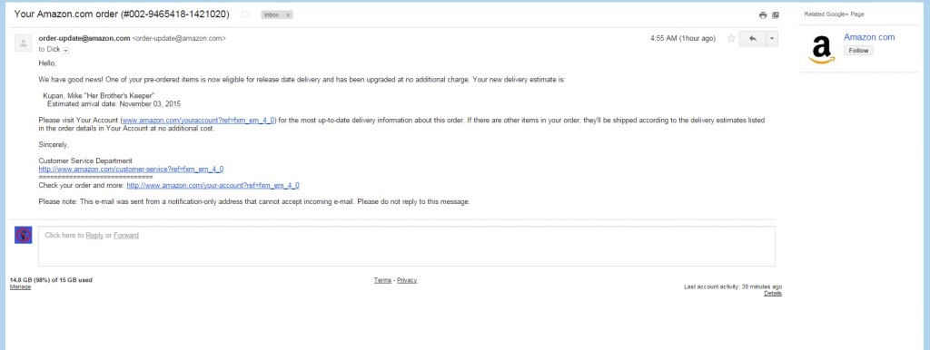 Your Weekend Read | Her Brother's Keeper by Mike Kupari